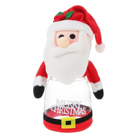 1pc Cartoon Santa Candy Jar Christmas Candy Jar Transparent Santa Candy ...