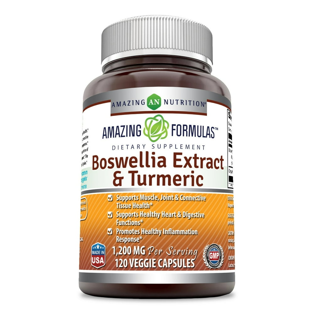 Amazing Formulas Boswellia Extract And Turmeric 1200mg 120 Count Per