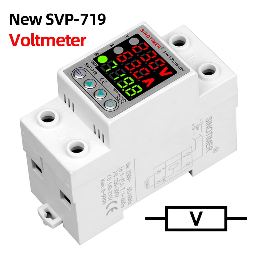 Nuevo protector sobretensión y subtensión autorregenerable ajustable SVP-719 retardo limitación ...