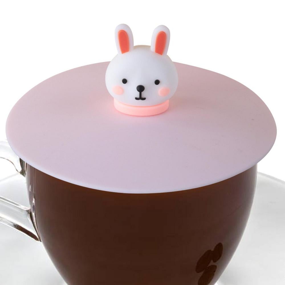 Tohuu Silicone Cup Covers Cute Cartoon Silicone Cup Lids Mug Cover ...