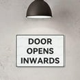 Door Opens Inwards Metal Sign With Symbol 8"x12" - Aluminum UV Printed ...