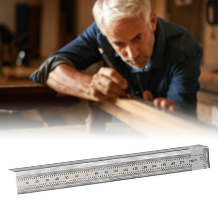 Domqga High Precise Scale Ruler,Right Angle Line Ruler T Type Hole ...