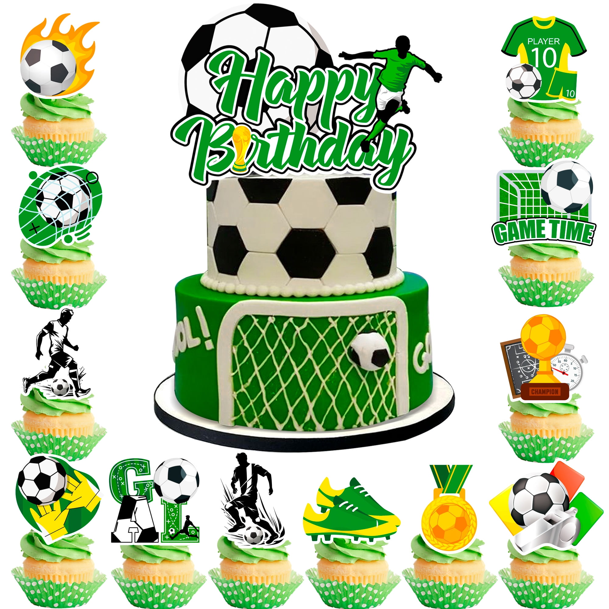 Click here for Elifjoydeco Soccer Cake Topper  13pcs Soccer Cake... prices