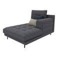 Enza Home Arte Fabric Right Hand Facing Chaise Sofa Module in Blue-Gray ...