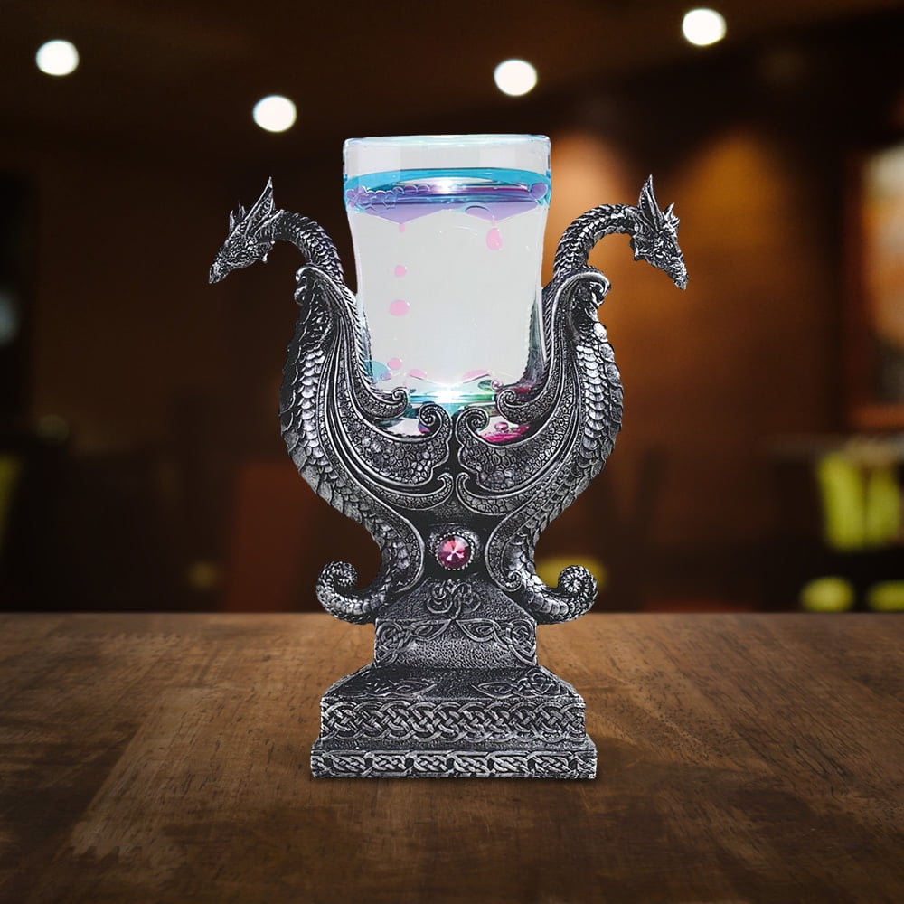 ICE ARMOR 10.75"H 2 Dragon with Lava Timer Statue Fantasy Decoration ...