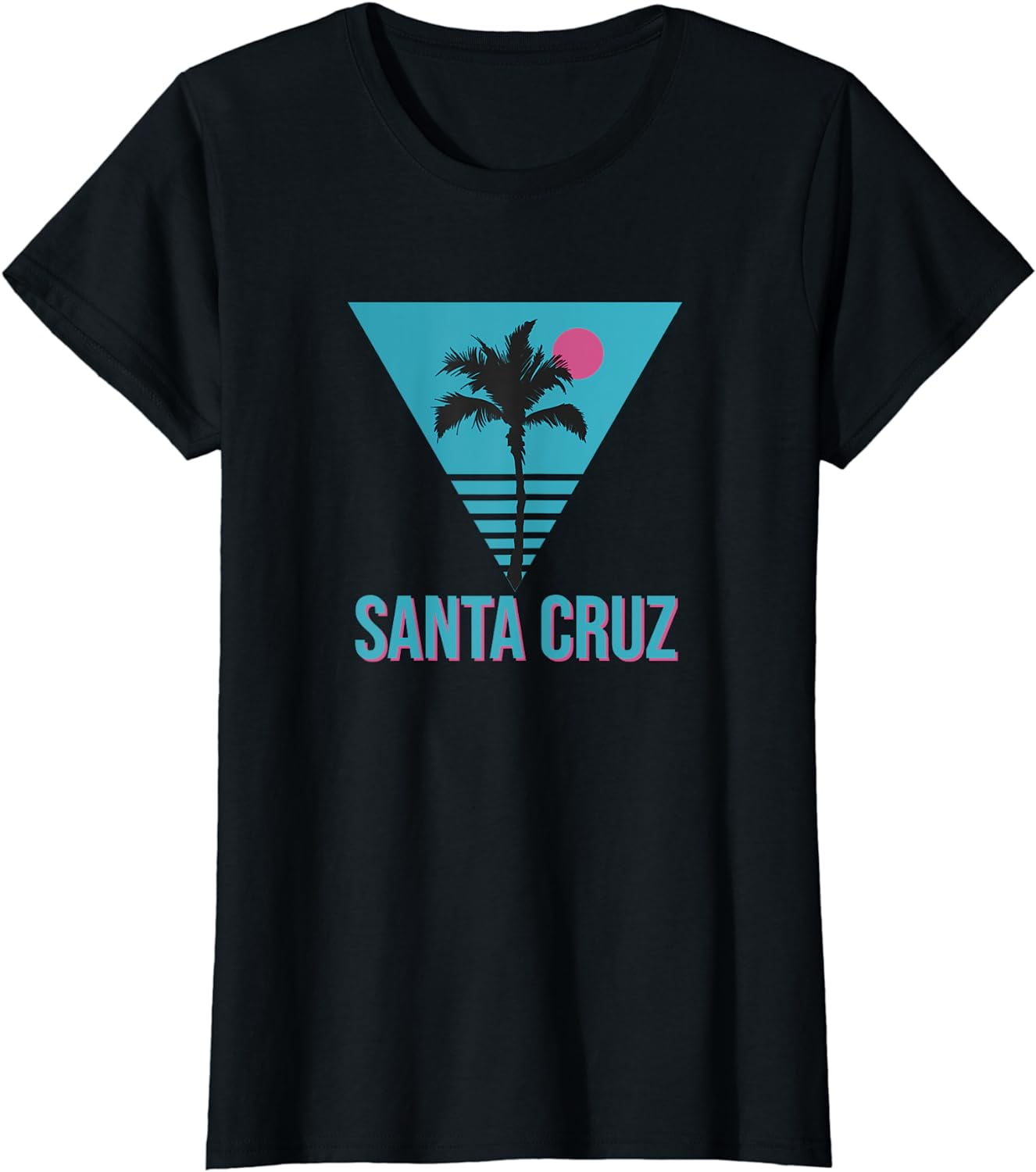 Santa Cruz California Vintage Retro T-Shirt Palm Tree - Walmart.com