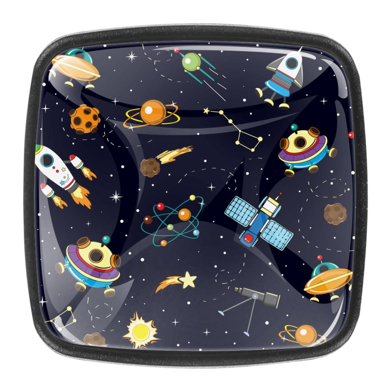 4 Pcs Square Cabinet Handle Cupboard Knob Drawer Pulls Handle Space ...