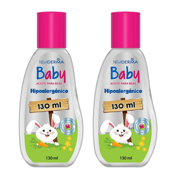 New Derma Baby Aceite para Bebe 130 ml c/u - 2 pz | Bodega Aurrera en línea