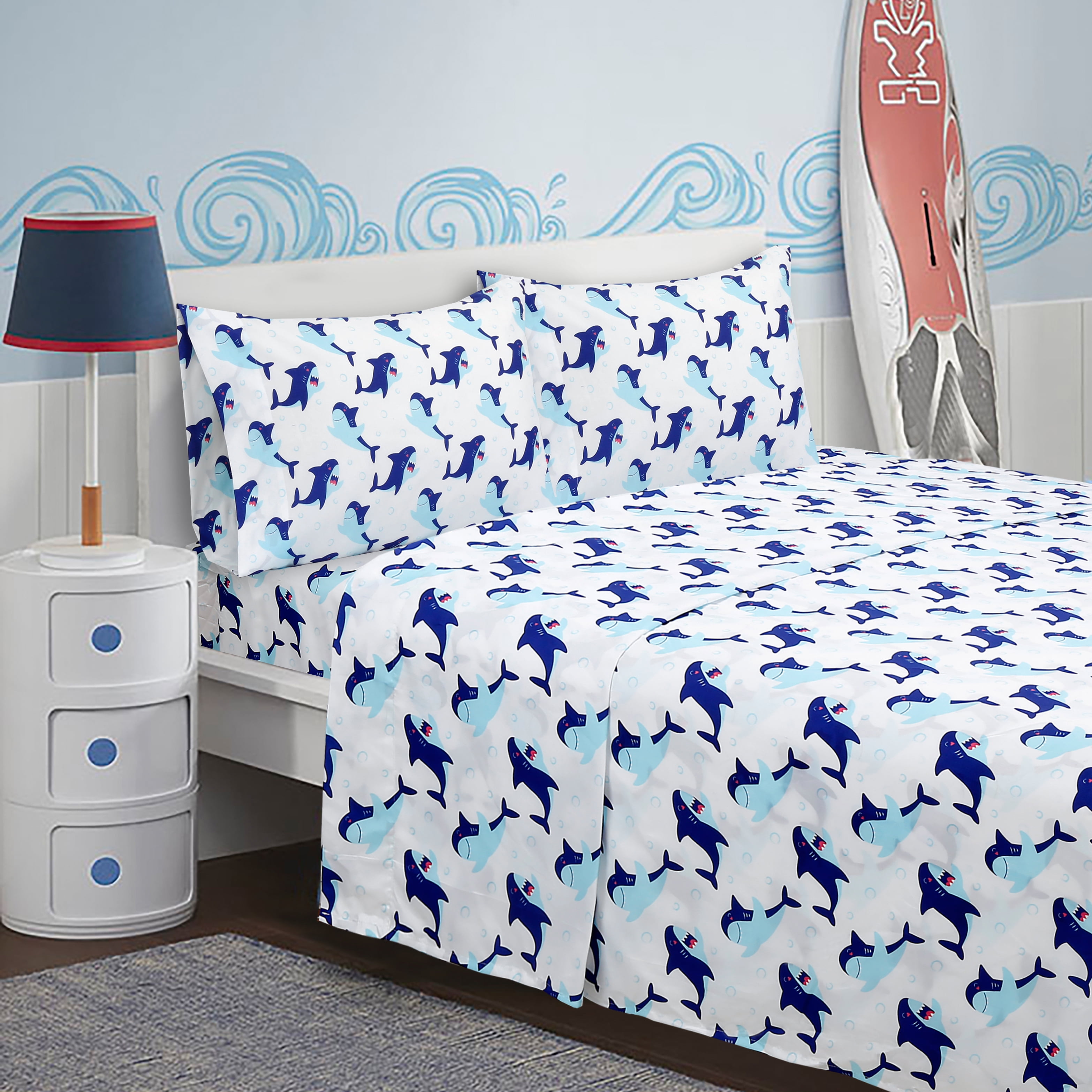 Shark Fun Sheet Set Twin - Walmart.com