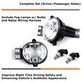 Clear Lens Fog Light Kit w/ 15-SMD Xenon White LED Bulbs w/Relay Wire ...