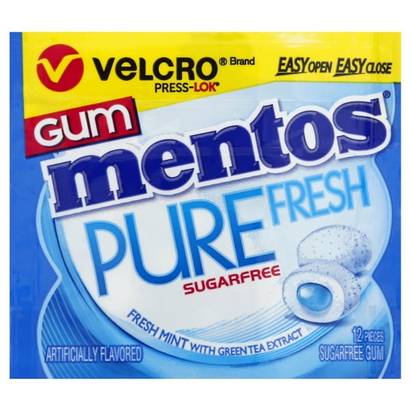 Perfetti Van Melle Mentos Pure Fresh Gum, 12 ea – Walmart Inventory ...