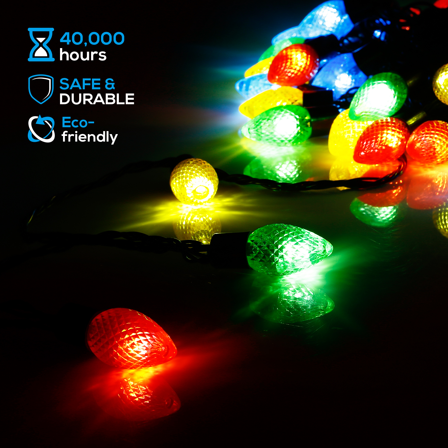 Buy Christmas Deals! 32.8ft 50 Bulbs LED Strawberry String Lights ...