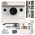 1080P Instant Print Camera w/ Dual Lens & Built-in Photo Printer, 2.4 ...