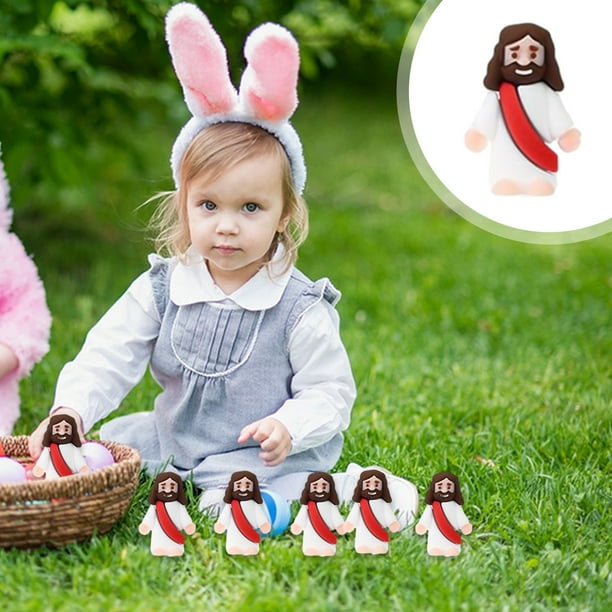 HOARBOEG 1 Pc Little Jesus Figurines Small Rubber Jesus Toys Jesus Doll ...
