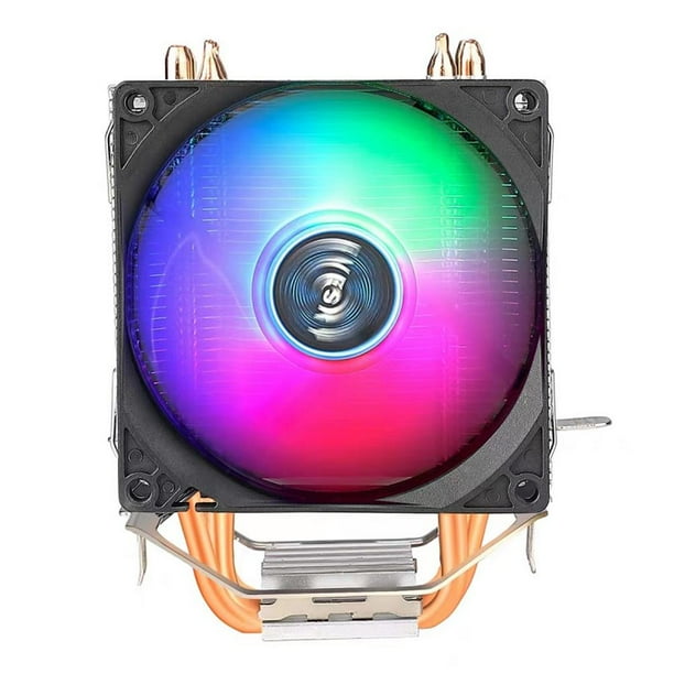 RGB CPU Cooler 4 Heat Pipe 9cm Ventilador de refrigeración Rodamientos hidráulicos Silencio para ...