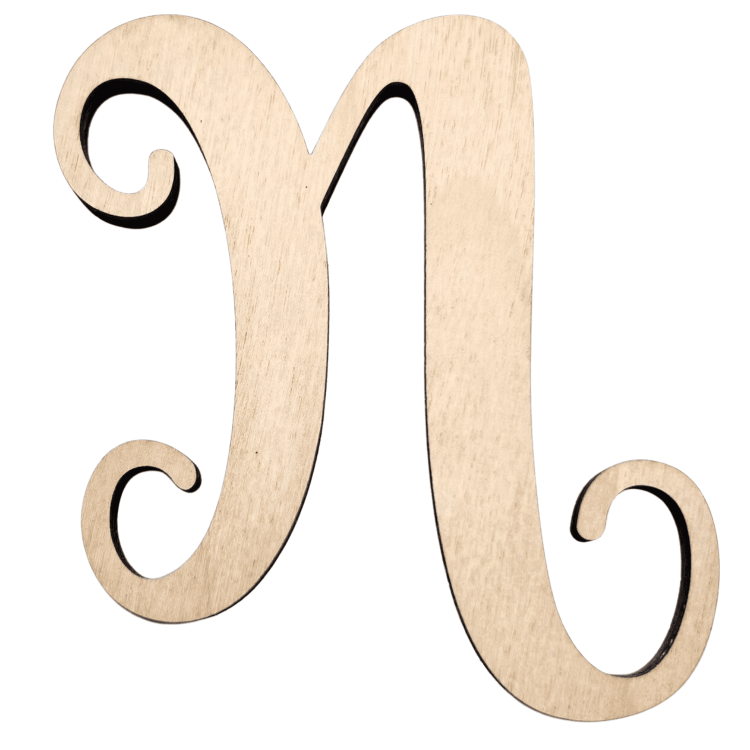 5" Tall BIRCH Wood Letter N | 1/4" Thick | Wood Craft Letter | Starfish ...