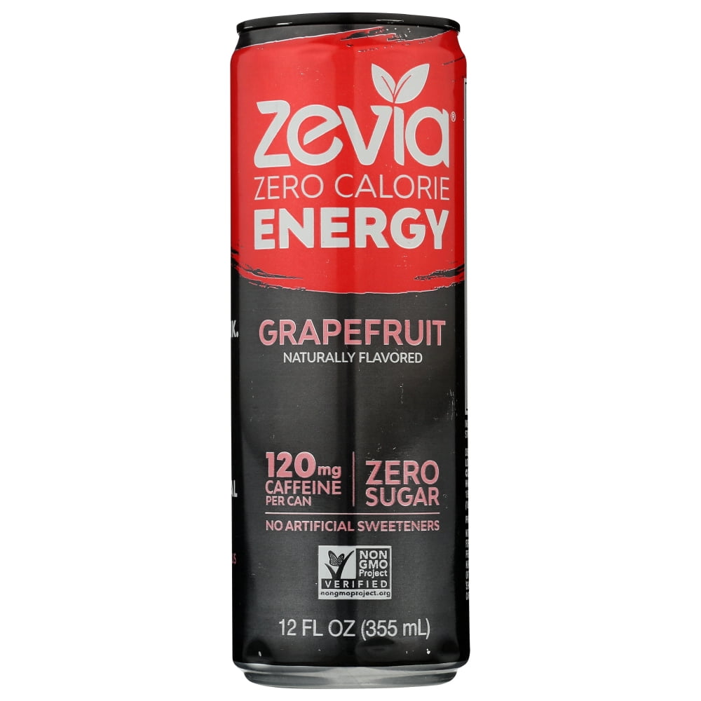Zevia Zero Calorie Energy Drink Grapefruit, 12 Fl Oz - Walmart.com ...