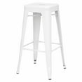 Metropolis Stackable Metal Backless Counter Stool (Set of 4), Multiple ...