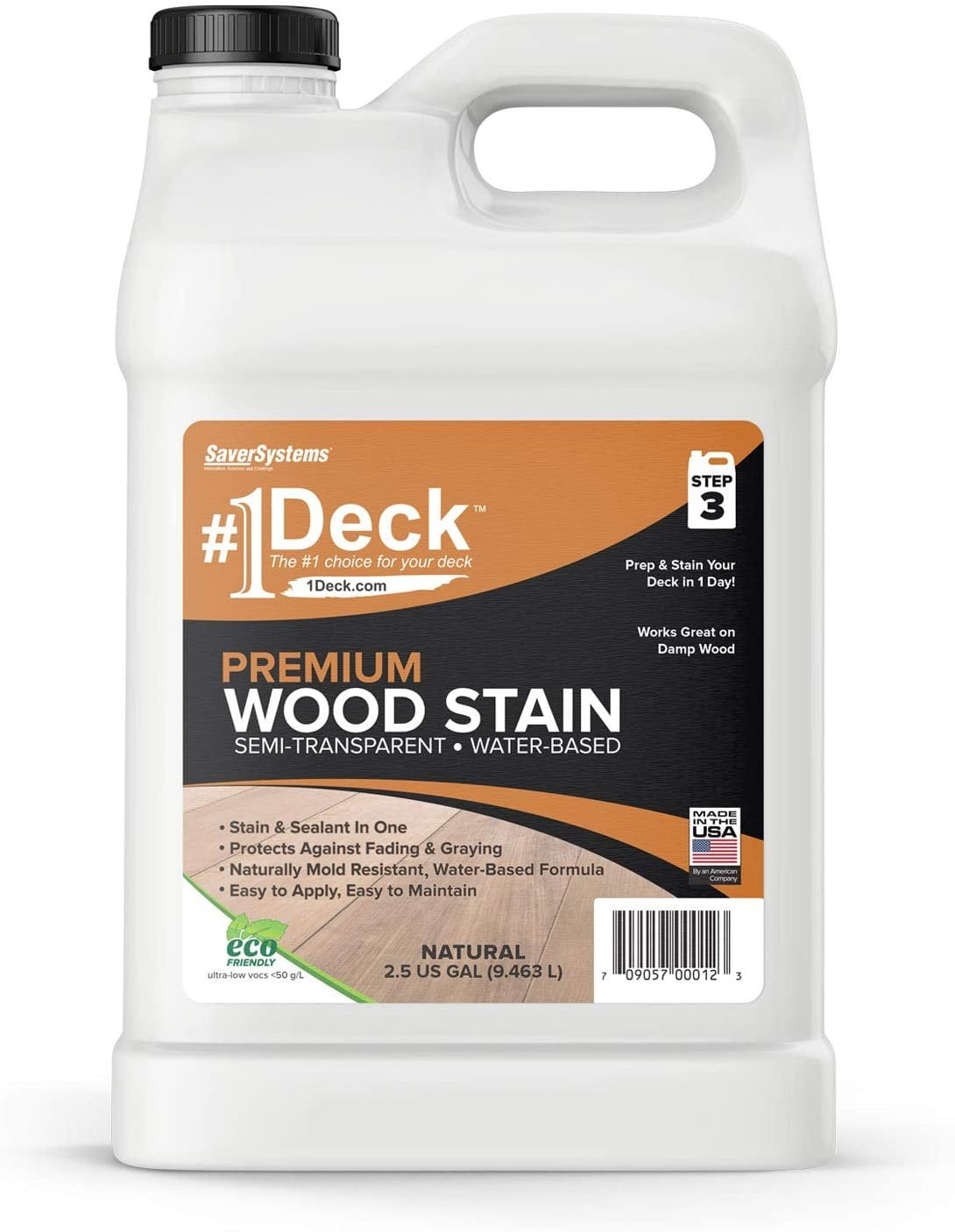 #1 Deck Premium Semi-Transparent Wood Stain for Decks, Fences, Siding ...