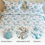 Anray Home King Size Floral Quilt Set, Water Blue Hydrangea ...