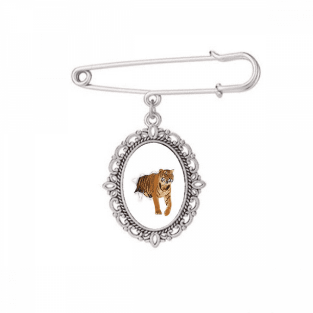 Damage Animal Paper Tigers Cats Brooch Pin Dress Shirt Shawl Clips ...