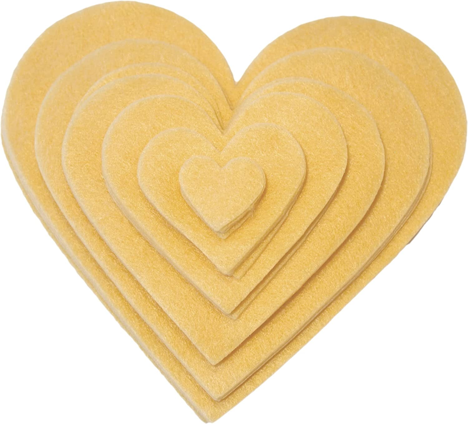 Playfully Ever After 1 to 6 inch Multi-Size Pack 24pc Felt Hearts ...