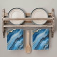 3 Pack Abstract Marble Kitchen Towels Blue Gradient Gold Crack Texture ...