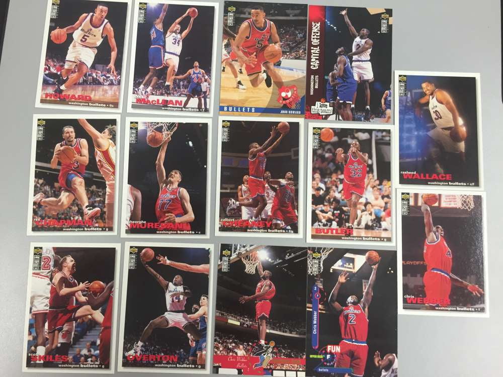 1995-96 UD Collector's Choice Washington Bullets Team Set 14 Cards ...