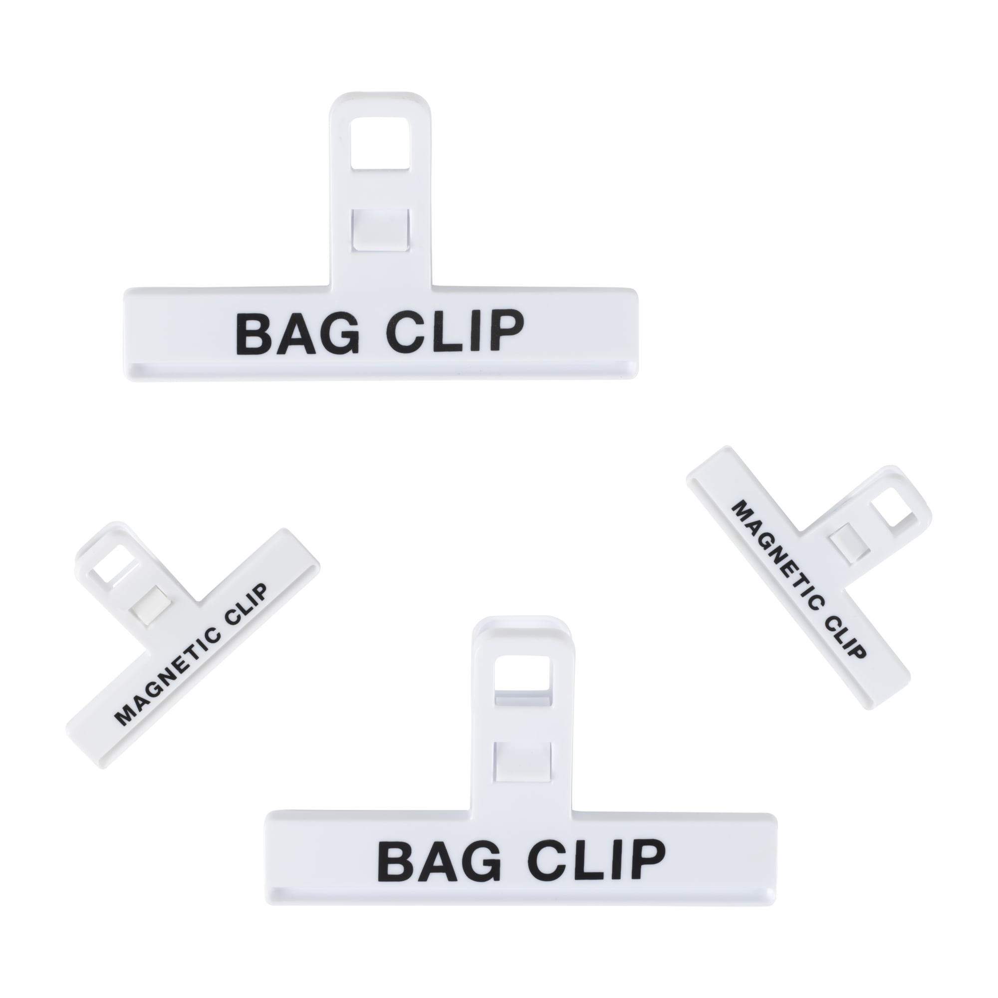 Mainstays 4-Piece Labeled Magnetic Bag Clips Set, White - Walmart.com
