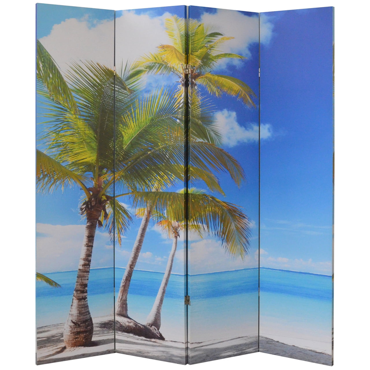 Legacy Decor 4 Panel Room Screen Divider Canvas Double - Sided Virgin ...