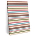Colored Stripes Canvas Wall Art for Living Room, Modern Teal Red Brown ...