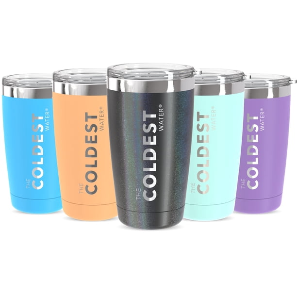 COLDEST Insulated Tumbler Cup with Sliding Lid - Reusable Stainless ...