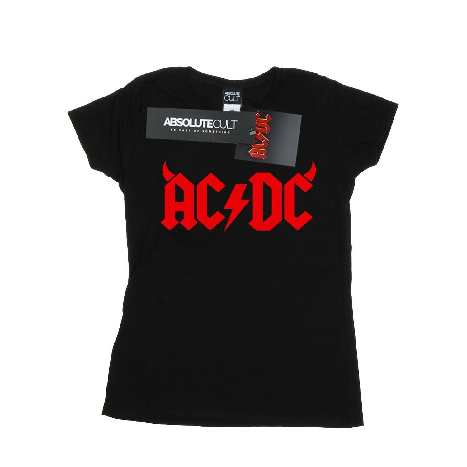 Click here for Acdc Ac/Dc Womens Horns Logo Cotton T-Shirt M prices