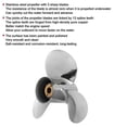 11 5/8 x 11 Outboard Engine Propeller 3 Blades Marine Grade Stainless ...