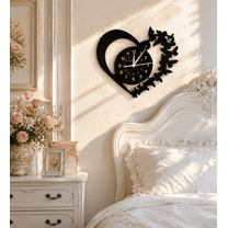 Modern Heart Vinyl Record LED Wall Clock - 7 Color Changing Night Light ...