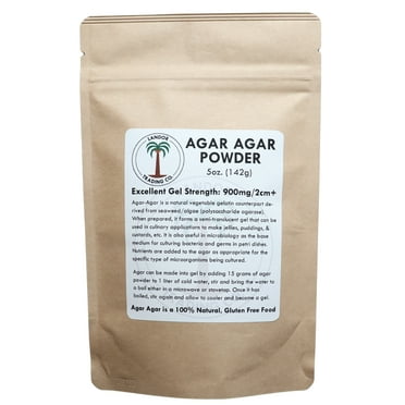 Landor Trading Agar Agar Powder, 2oz, Gel Strength 900g/cmÂ², Vegan ...