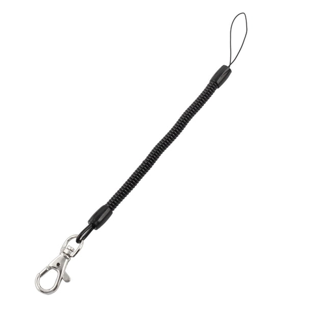 Plastic Spiral Key Buckle Lanyard Stretchy Cord Spring Elastic Keychain ...