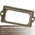12 Pcs Label Box Drawer Antique Iron Label Frame Business Label Holder ...