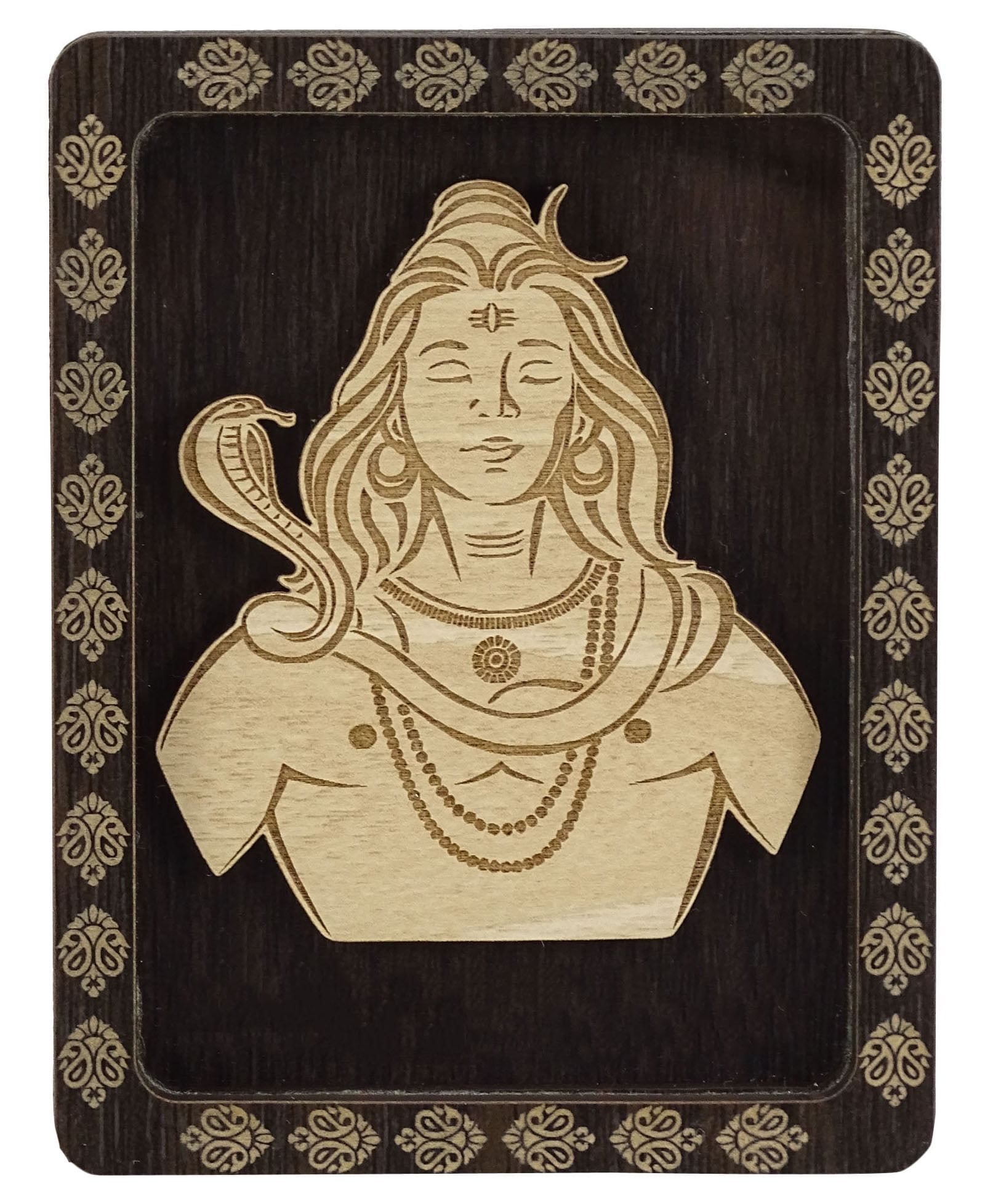 Decorative Lord Shiva Wooden Frame Office Table Home Decor Showpiece ...