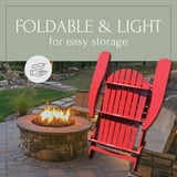 Northbeam Outdoor Portable Foldable Wooden Adirondack Deck Lounge Chair ...