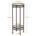 Auledio 2 Tier Metal Plant Stand Rack, Indoor/Outdoor Corner Garden ...