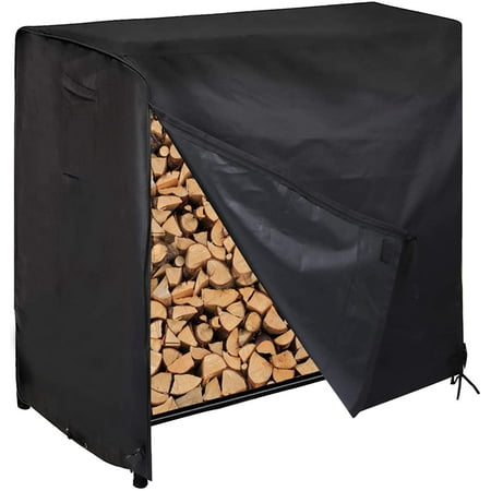 EAYY 8 Foot Firewood Rack Cover Waterproof, Sturdy Oxford Heavy Duty ...
