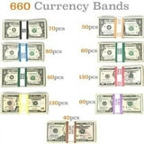 Money Bands Currency Sleeves Straps‚ Made in USA (Pack of 660) Self ...