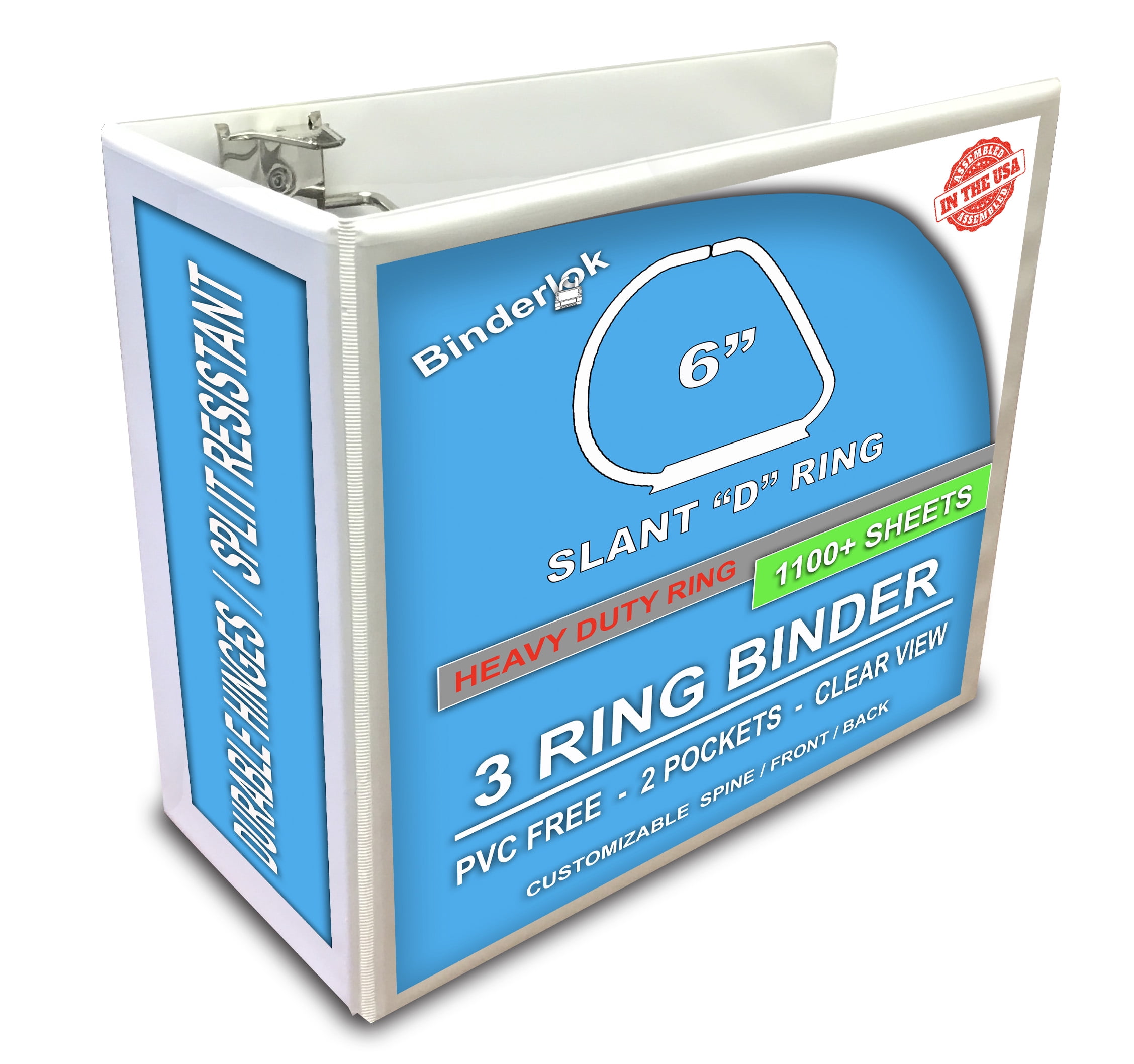 6 Inch Ring Binder With Slant D Rings White Clear View Pockets 6 Inch Ring Binder With Slant D Rings White Clear View Pockets