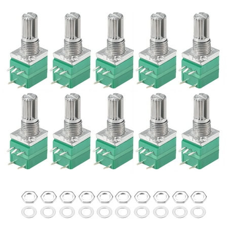 500K Ohm Variable Resistors Single Rotary Carbon Film Taper ...