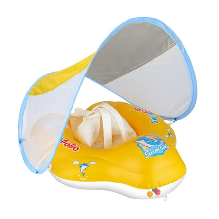 Peggybuy Baby Swimming Rings with Canopy Inflatable Floating Pool ...