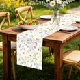 ARTSLION Waterproof Table Runner 13x108 Inch Polyester Wipe Clean Patio ...