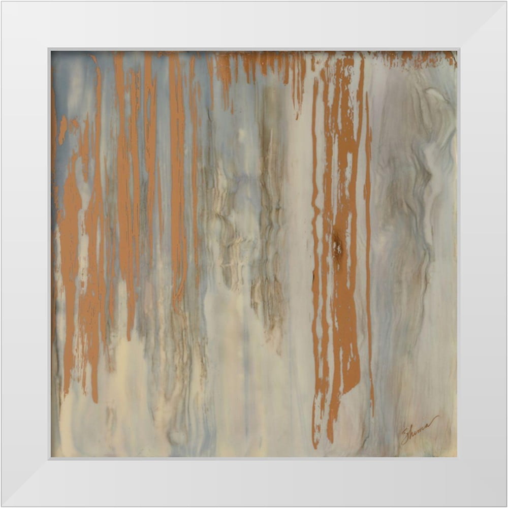 Shanti, Shima 15x15 White Modern Wood Framed Museum Art Print Titled ...