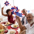 10 Pack Reflective Pinwheels American Flag Patriotic Decorations，8.3 ...