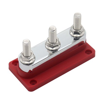 Car 600a Bus Bar 3-way 3/8 High Current Power Distribution Block Battery Junction Block Busbar ...